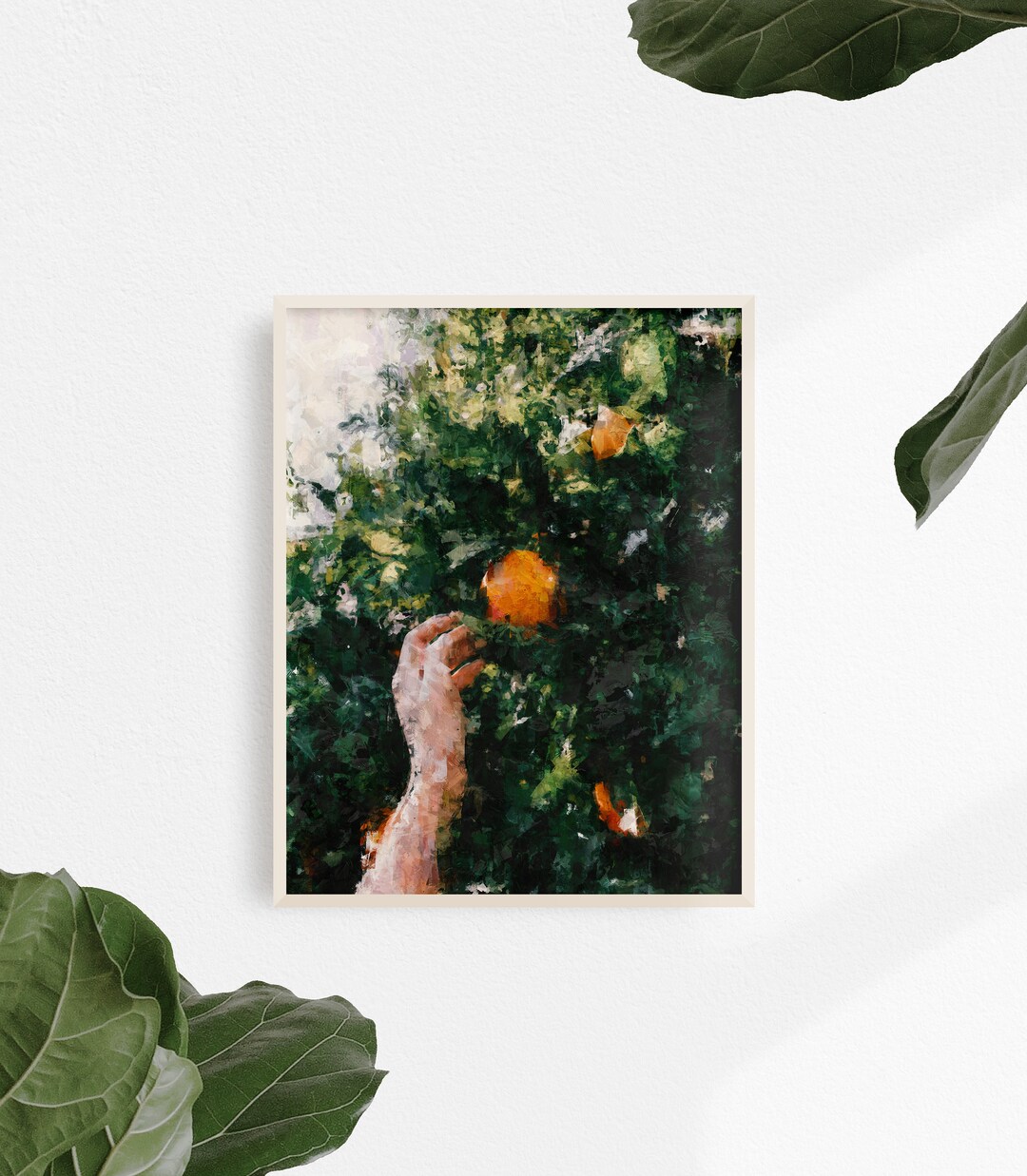 Orange Picking Impressionist Painting Print, Digital Download ...