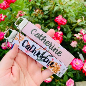 Embroidered Key Fob - Etsy