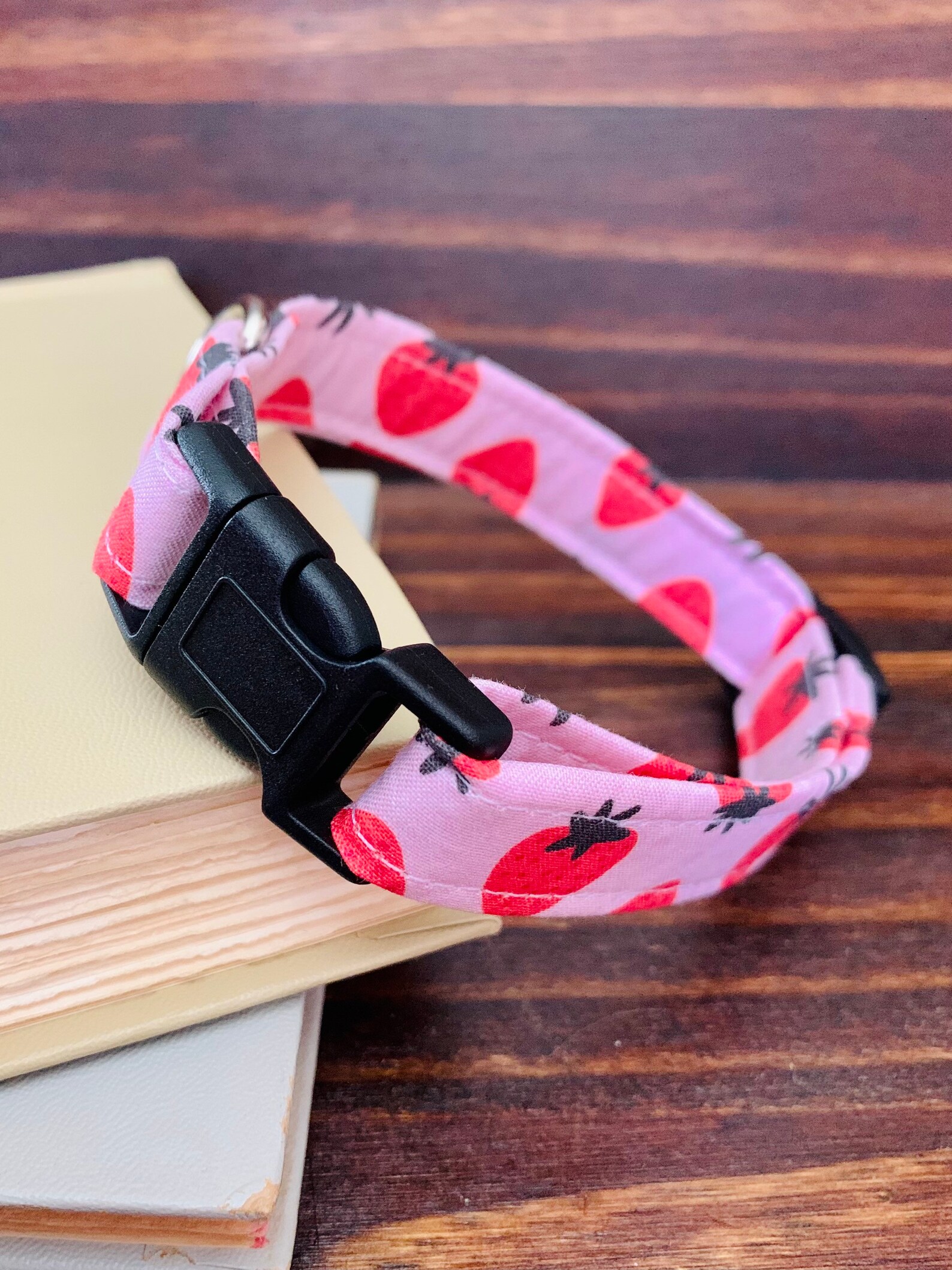 Pink Strawberry Collar Cute Girl Dog Collar Cute Girl Puppy | Etsy