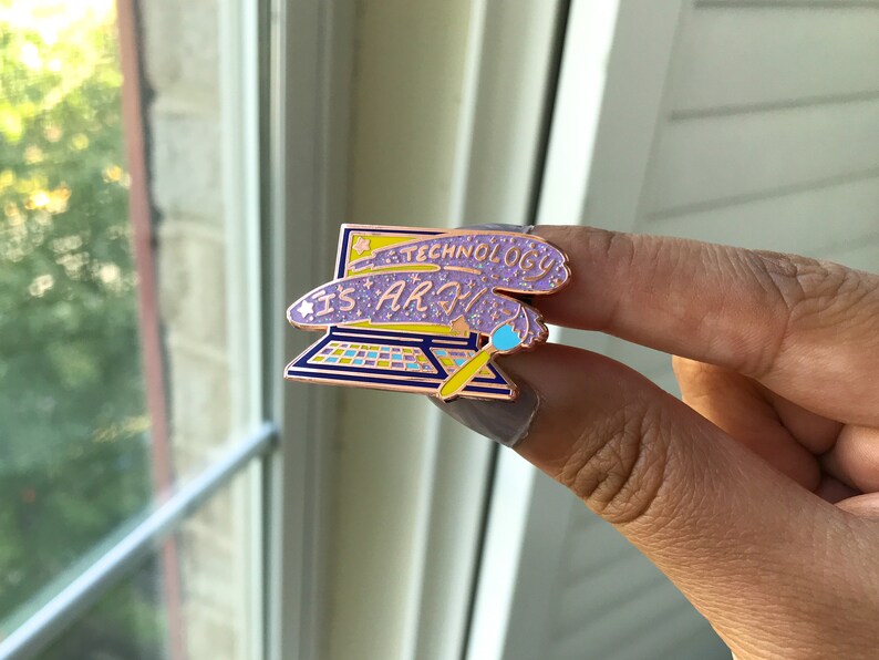 Technology is Art Hard Enamel Pin Computer Science Gift - Etsy