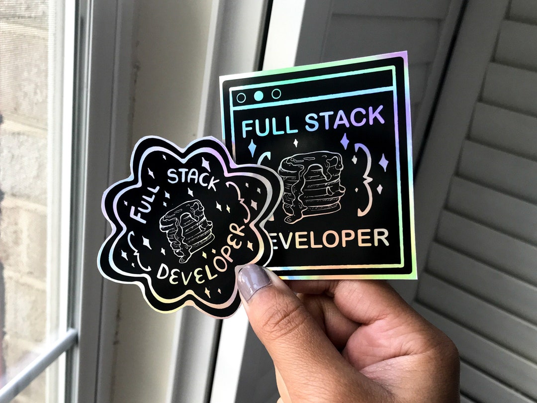 Full Stack Developer Holographic Sticker - Computer Geeky Gifts ...