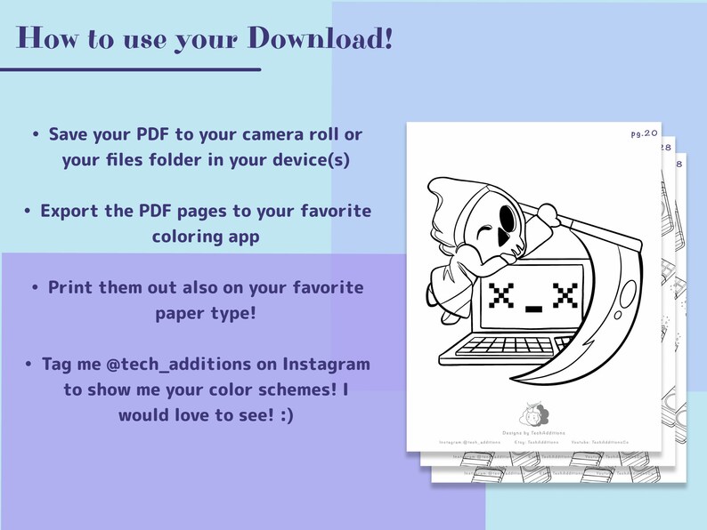 40 Technology Coloring Pages Computer Science Adult | Etsy