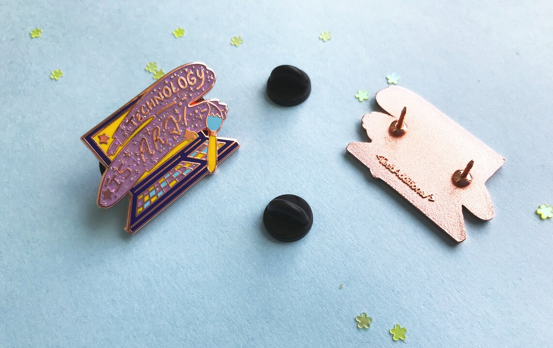 Technology is Art Hard Enamel Pin Computer Science Gift - Etsy