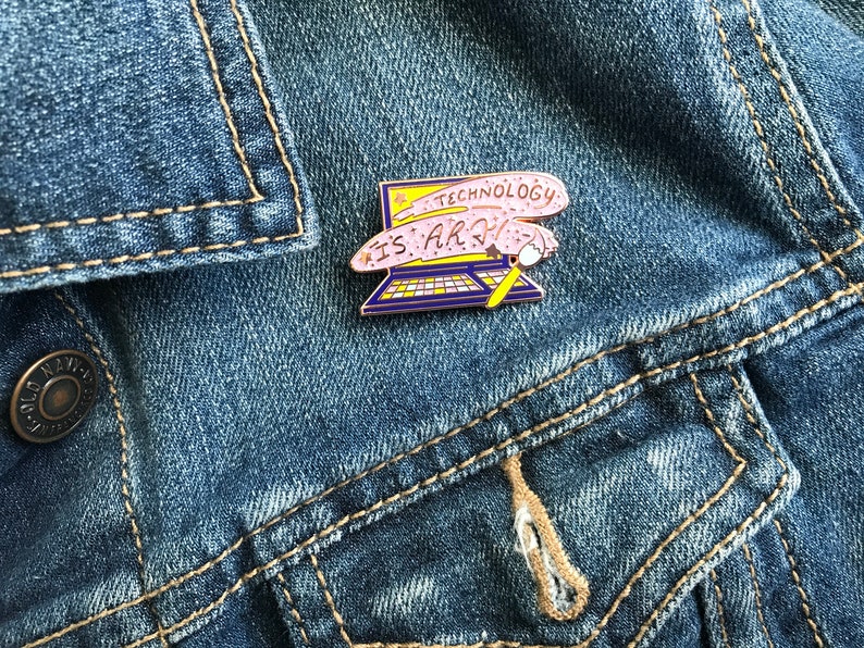 Technology is Art Hard Enamel Pin Computer Science Gift - Etsy