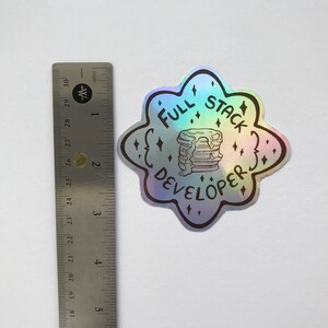 Full Stack Developer Holographic Sticker Computer Geeky - Etsy