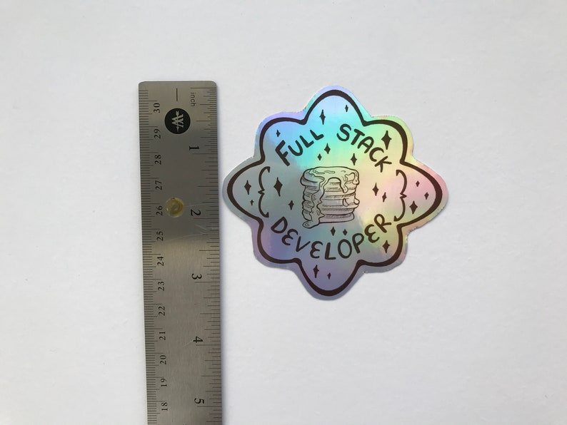 Full Stack Developer Holographic Sticker Computer Geeky - Etsy