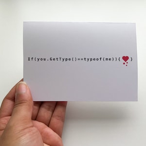 Programmer Valentines Day Card computer Science Art Valentine Mini ...
