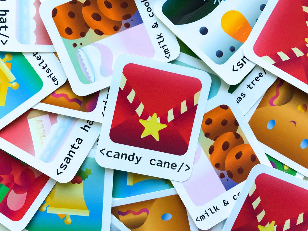 Christmas App Stickers - Computer Science Holiday Laptop Stickers ...