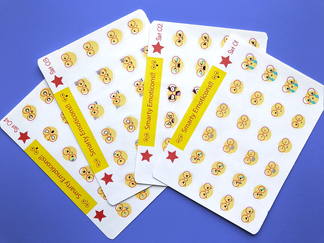 Smarty Emoji Stickers Emoticon Stickers Smiley Face - Etsy