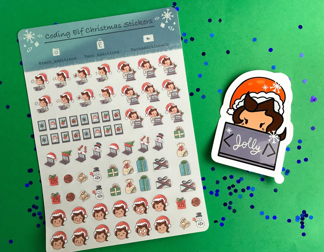 Coding Elf Christmas Planner Sticker Set Computer Science Laptop ...