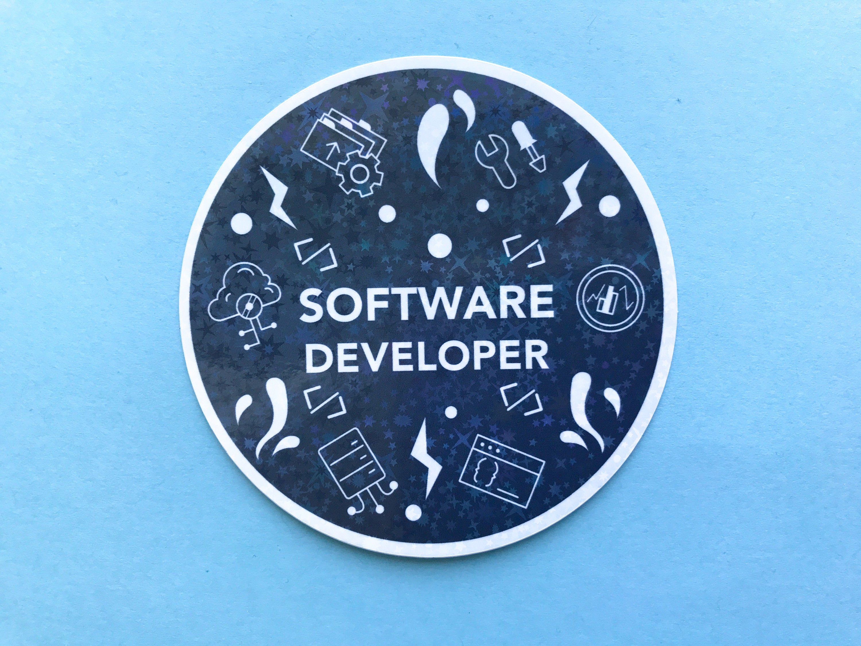 Software Developer Sticker Computer Science Star Holographic - Etsy
