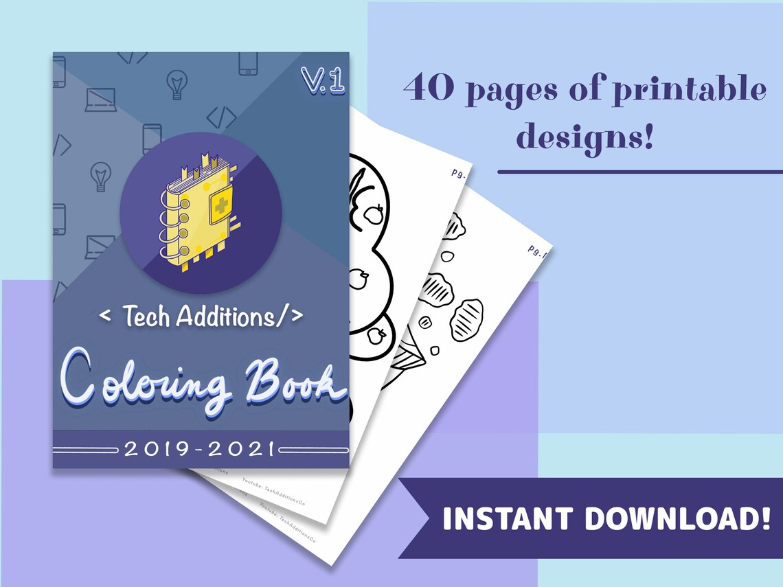 40 Technology Coloring Pages Computer Science Adult | Etsy