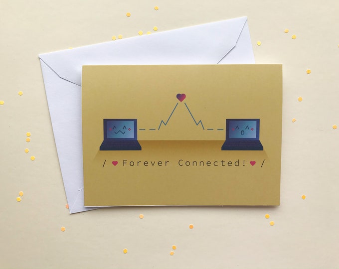 Javascript Nerdy Anniversary Card Programmer, Web Developer, Professor, Teacher, Student - Etsy