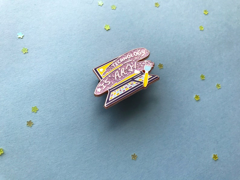 Technology is Art Hard Enamel Pin Computer Science Gift - Etsy