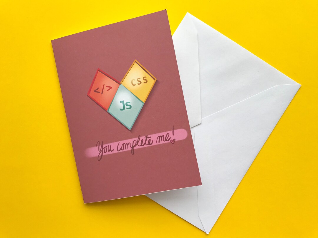 Coding Valentine Cards-handmade Cards- Valentines Day-nerdy Gifts ...