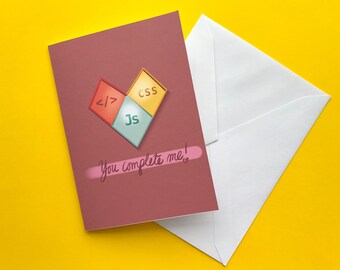 Birthday Javascript Nerdy Computer Card Programmer, Web Developer, Professor, Student - Etsy Canada
