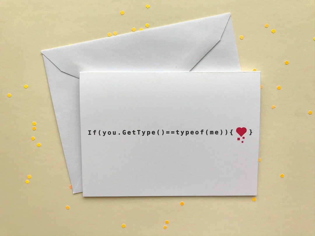Programmer Valentines Day Card computer Science Art Valentine Mini ...
