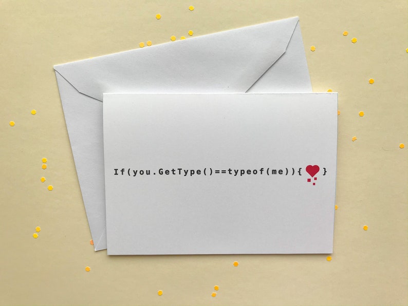 Programmer Valentines Day Card computer Science Art - Etsy