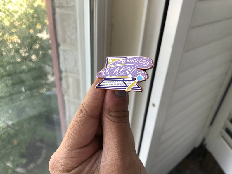Technology is Art Hard Enamel Pin Computer Science Gift - Etsy
