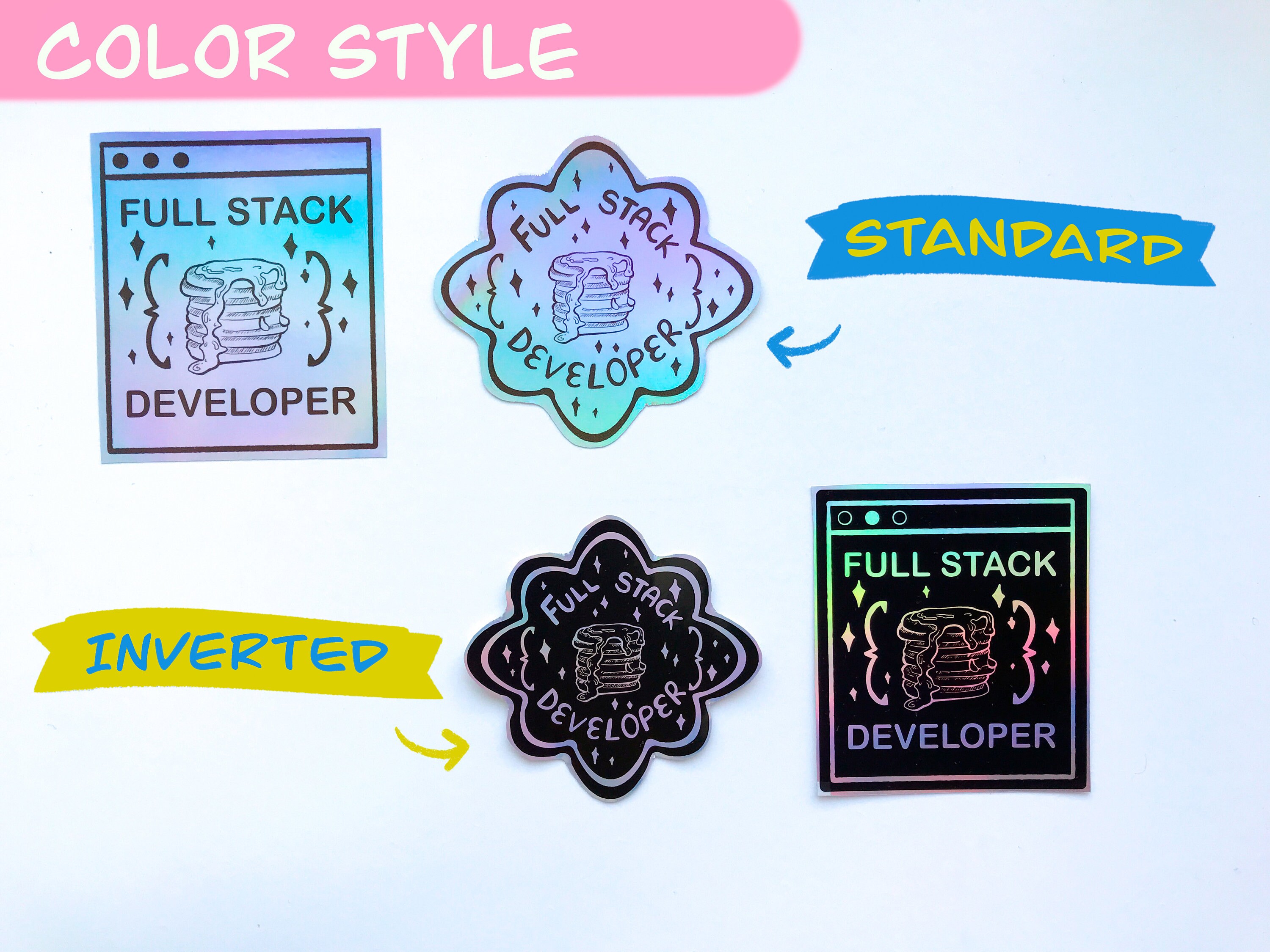 Full Stack Developer Holographic Sticker Computer Geeky - Etsy