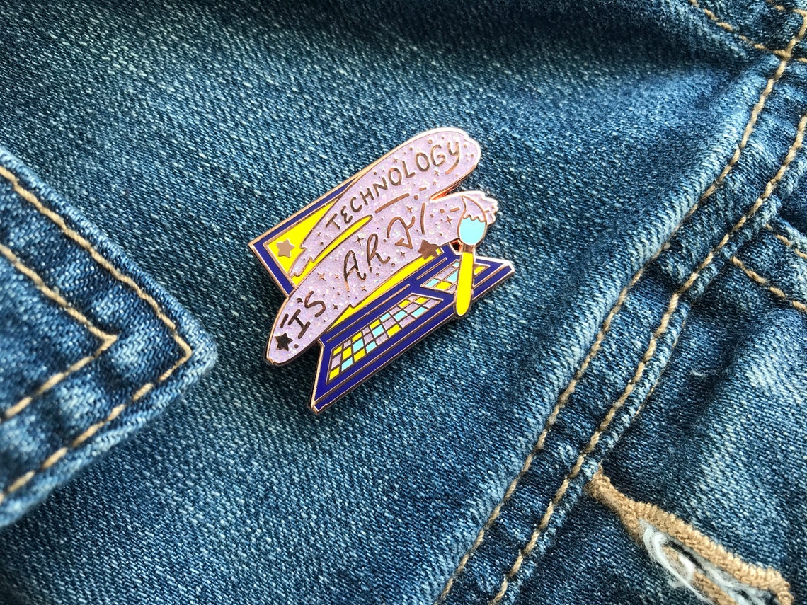 Technology is Art Hard Enamel Pin Computer Science Gift - Etsy