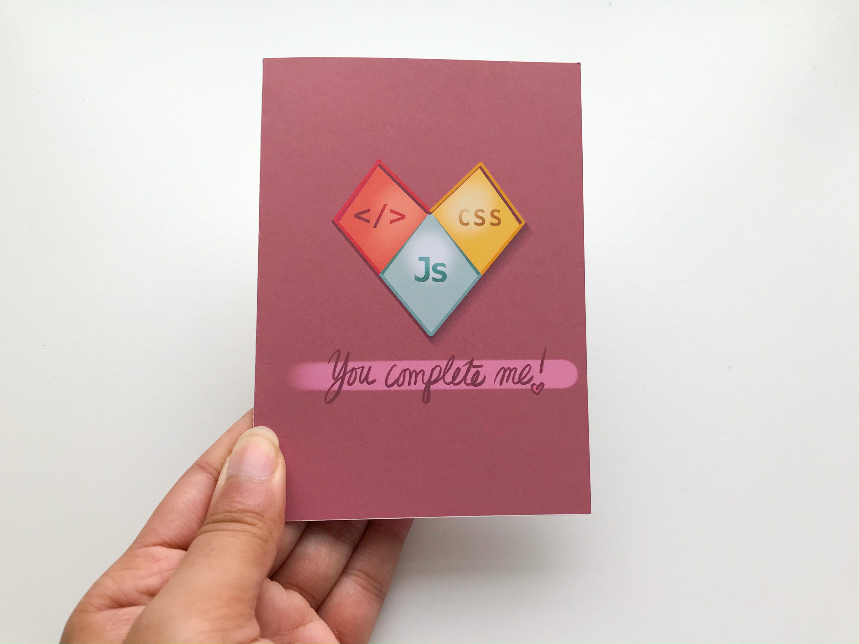 Coding Valentine Cards-handmade Cards Valentines Day-nerdy - Etsy