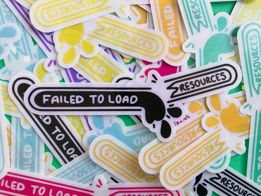 Failed to Load Progress Bar-transparent Stickers-bullet Journal-computer Science-laptop Stickers ...