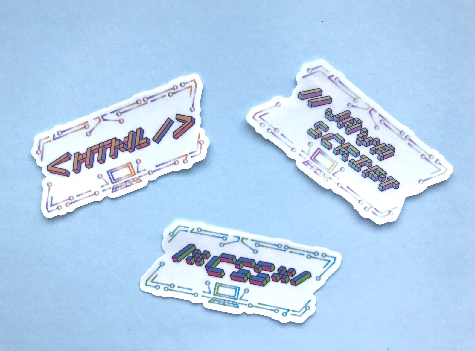 HTML CSS Javascript Transparent Stickers Coding - Etsy