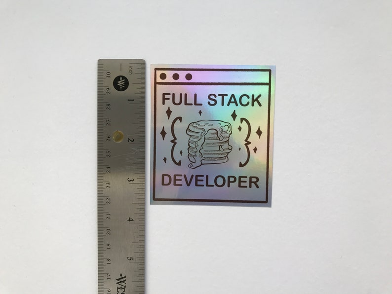 Full Stack Developer Holographic Sticker Computer Geeky - Etsy