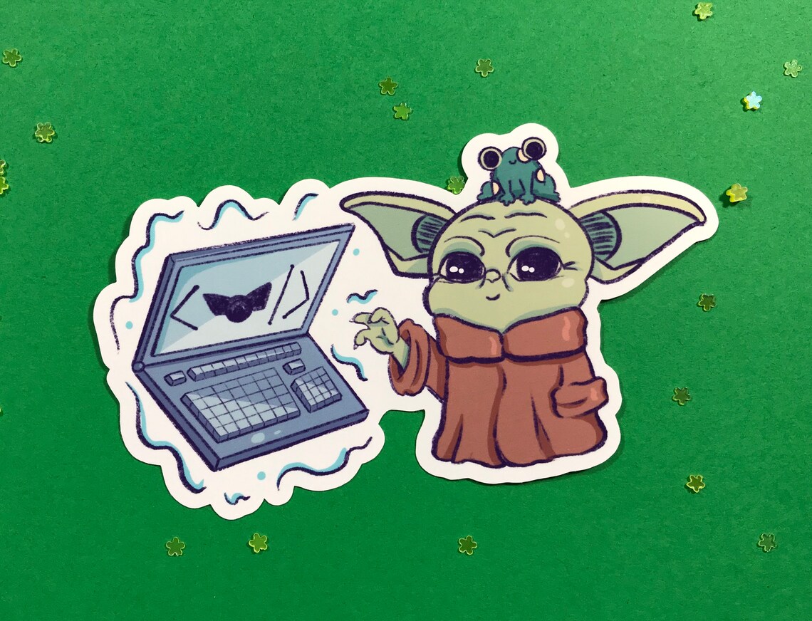 Baby Yoda Coding Sticker Pack Computer Science Laptop - Etsy