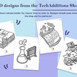 40 Technology Coloring Pages - Computer Science - Adult Coloring Book ...