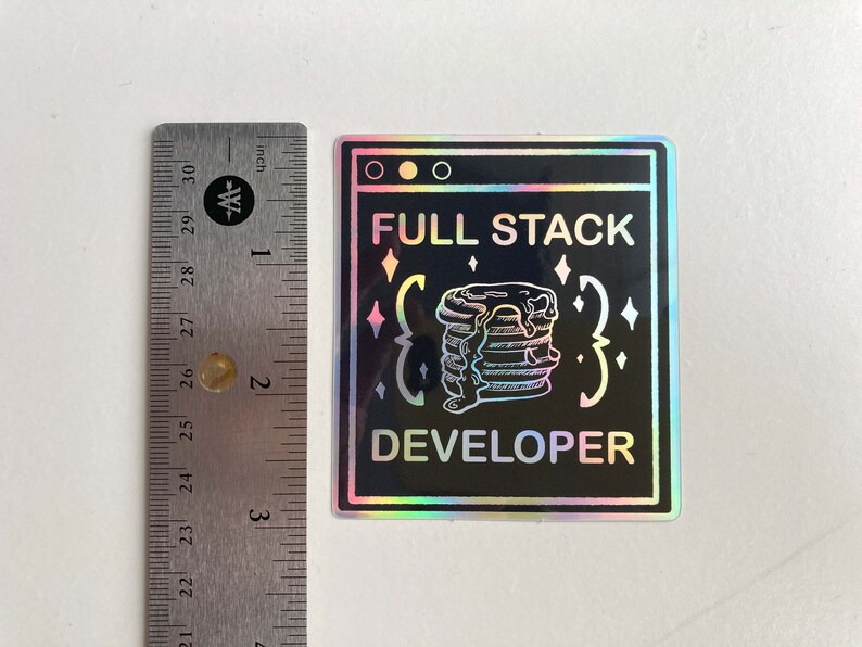 Full Stack Developer Holographic Sticker Computer Geeky - Etsy