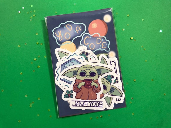 Baby Yoda Coding Sticker Pack Computer Science Laptop | Etsy