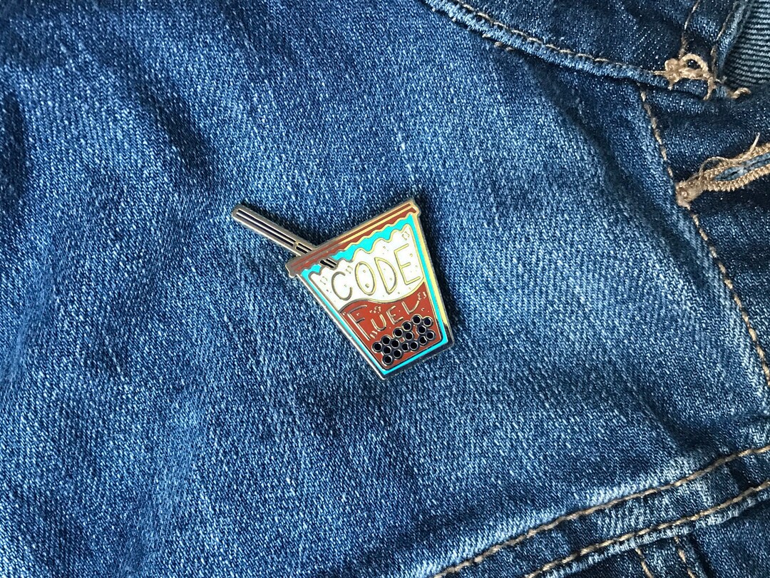 Code Fuel Enamel Pin - Boba Tea - Computer Science - Programming ...