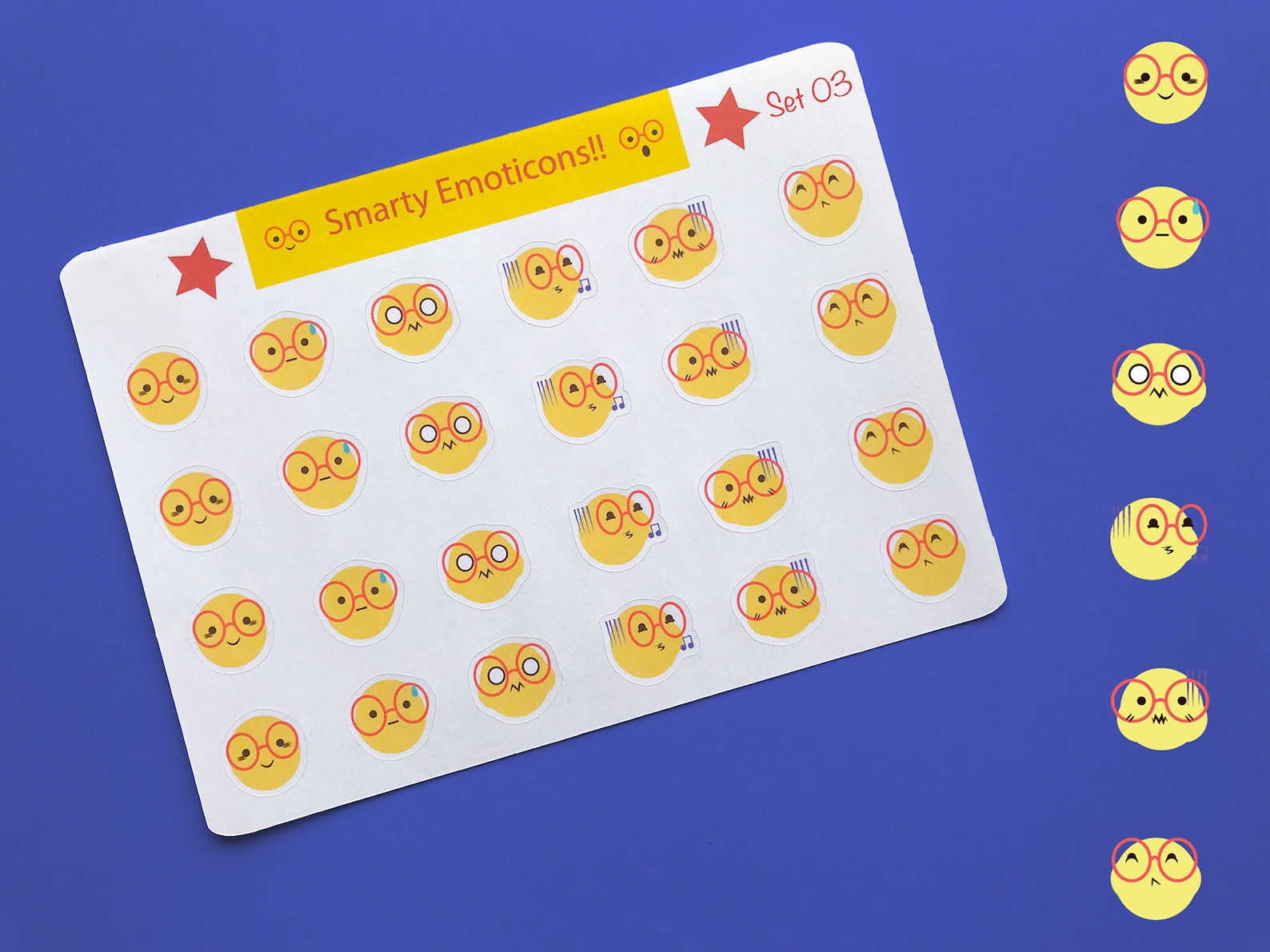 Smarty Emoji Sticker Emoticon Sticker Smiley Face - Etsy Schweiz