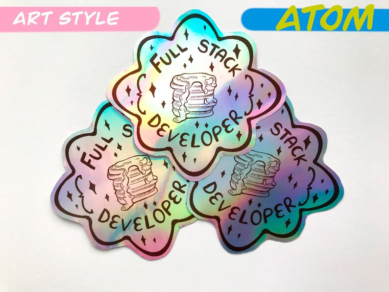 Full Stack Developer Holographic Sticker Computer Geeky - Etsy