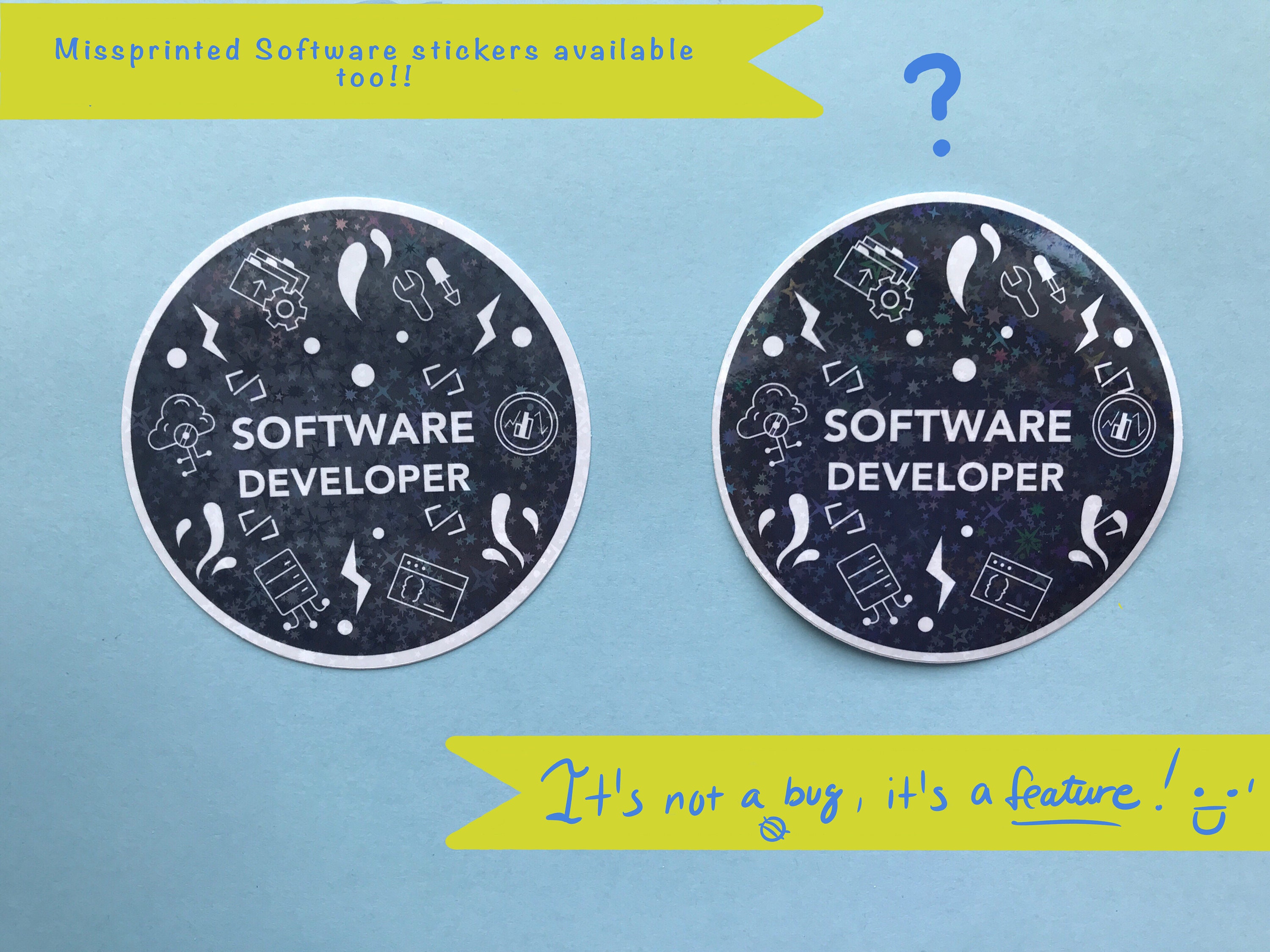 Software Developer Sticker Computer Science Star Holographic - Etsy