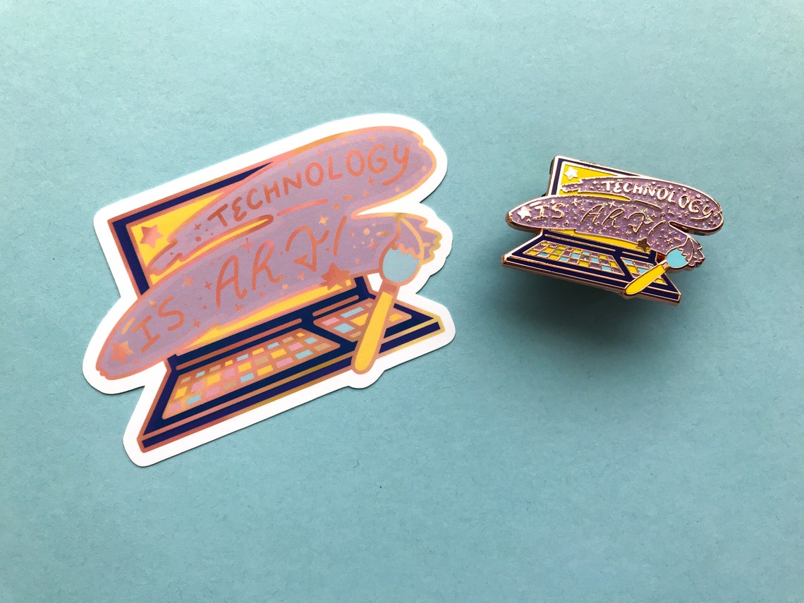 Technology is Art Hard Enamel Pin Computer Science Gift - Etsy