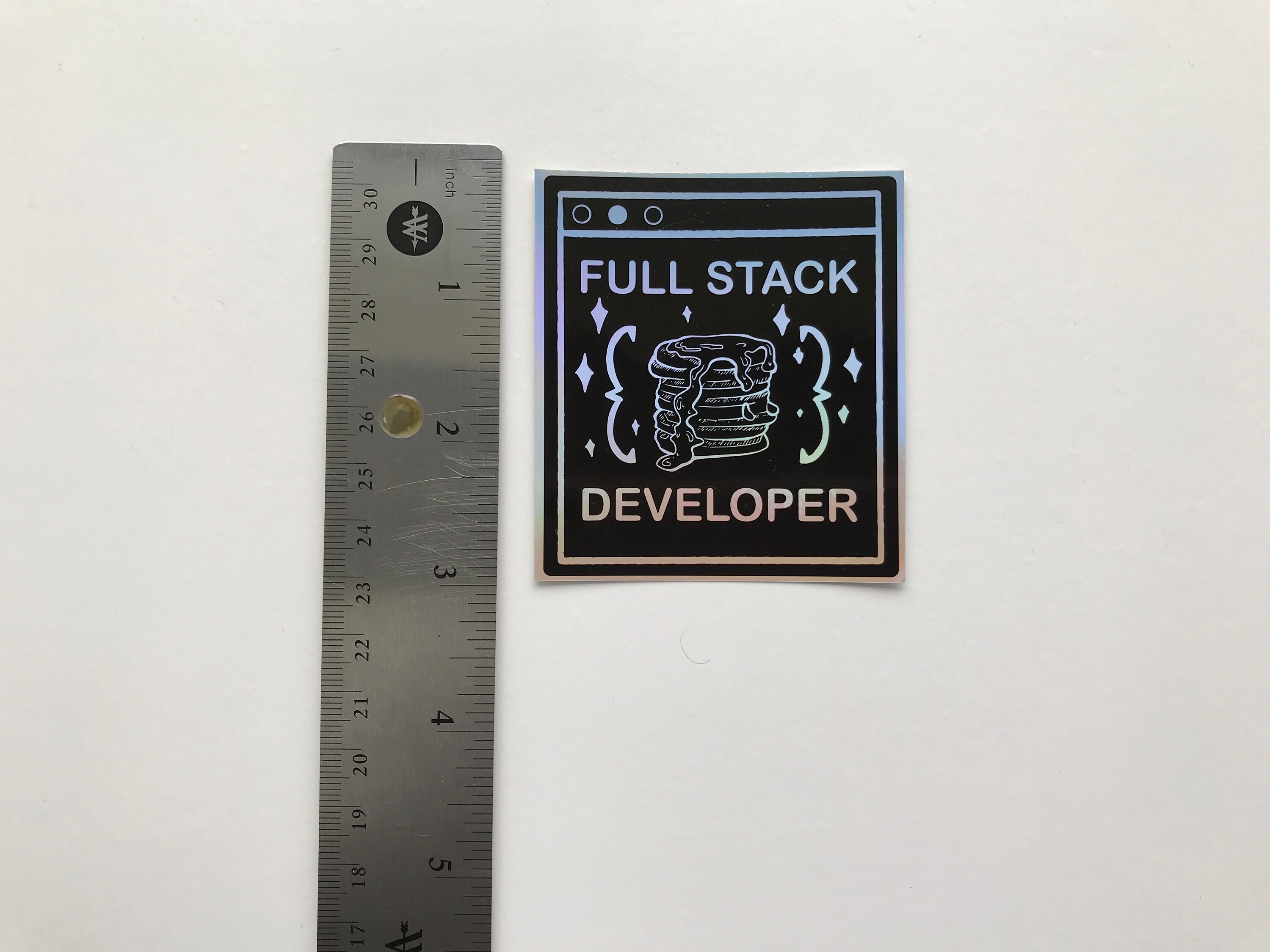 Full Stack Developer Holographic sticker computer geeky | Etsy