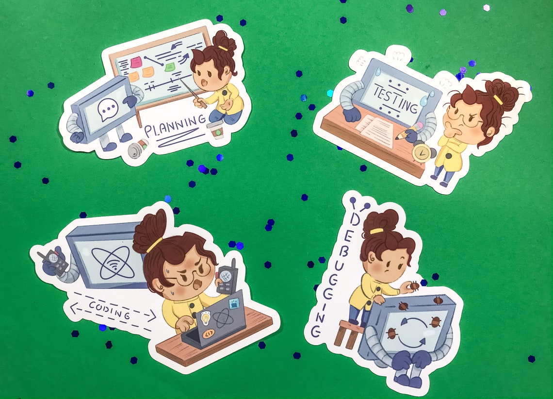 Coding Buddies Computer Science Sticker Pack Programming - Etsy