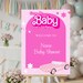 Pink Party Baby Welcome Sign Template | Gender Reveal & Baby Shower ...