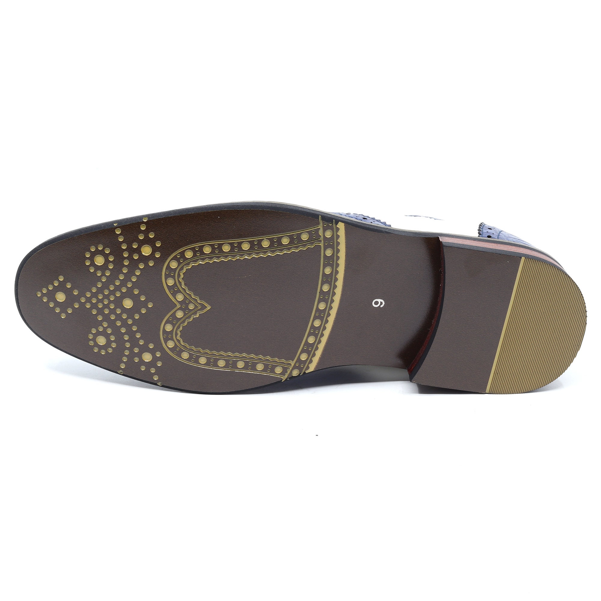 Navy White Men's Two Tone Perforated Wing Tip Lace up - Etsy