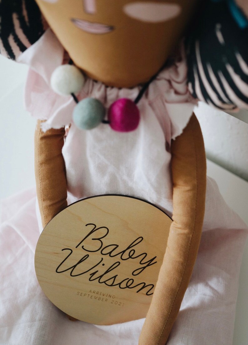 Pregnancy Announcement Due Date Sign Baby Coming Soon Baby - Etsy