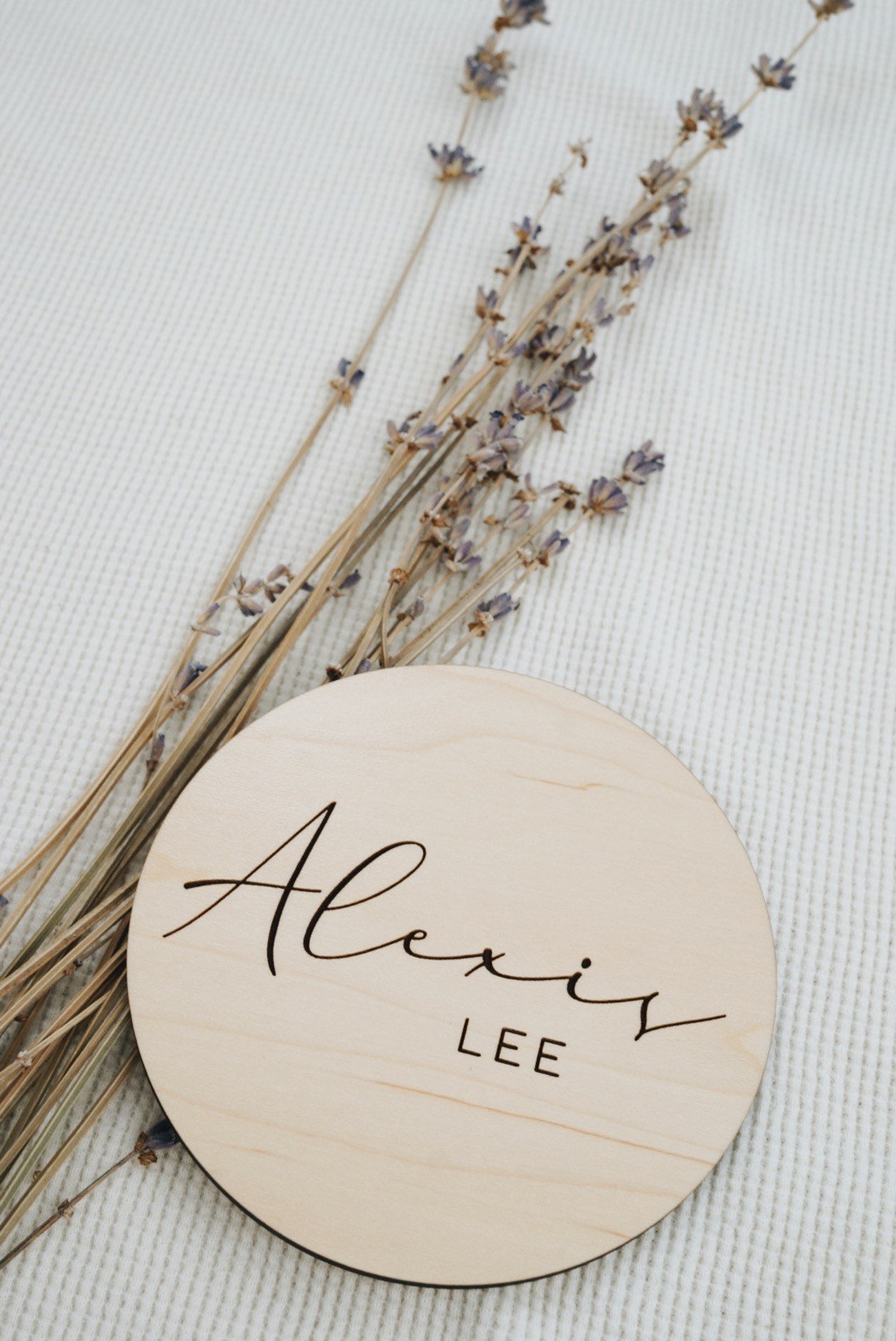 Wooden Baby Name Announcement Sign, Modern Birth Announcement, Baby ...