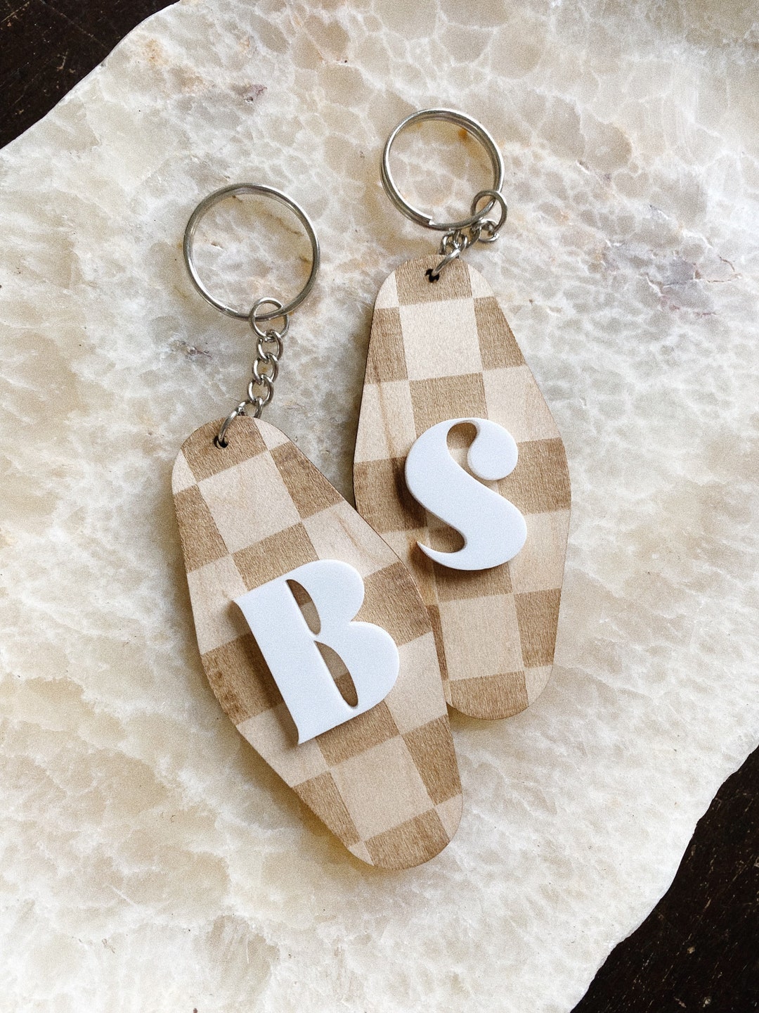 Checkered Initials Name Tag Personalized Lunchbox Name - Etsy