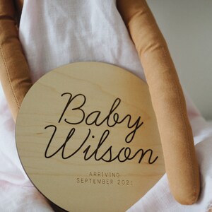 Pregnancy Announcement, Due Date Sign, Baby Coming Soon, Baby ...