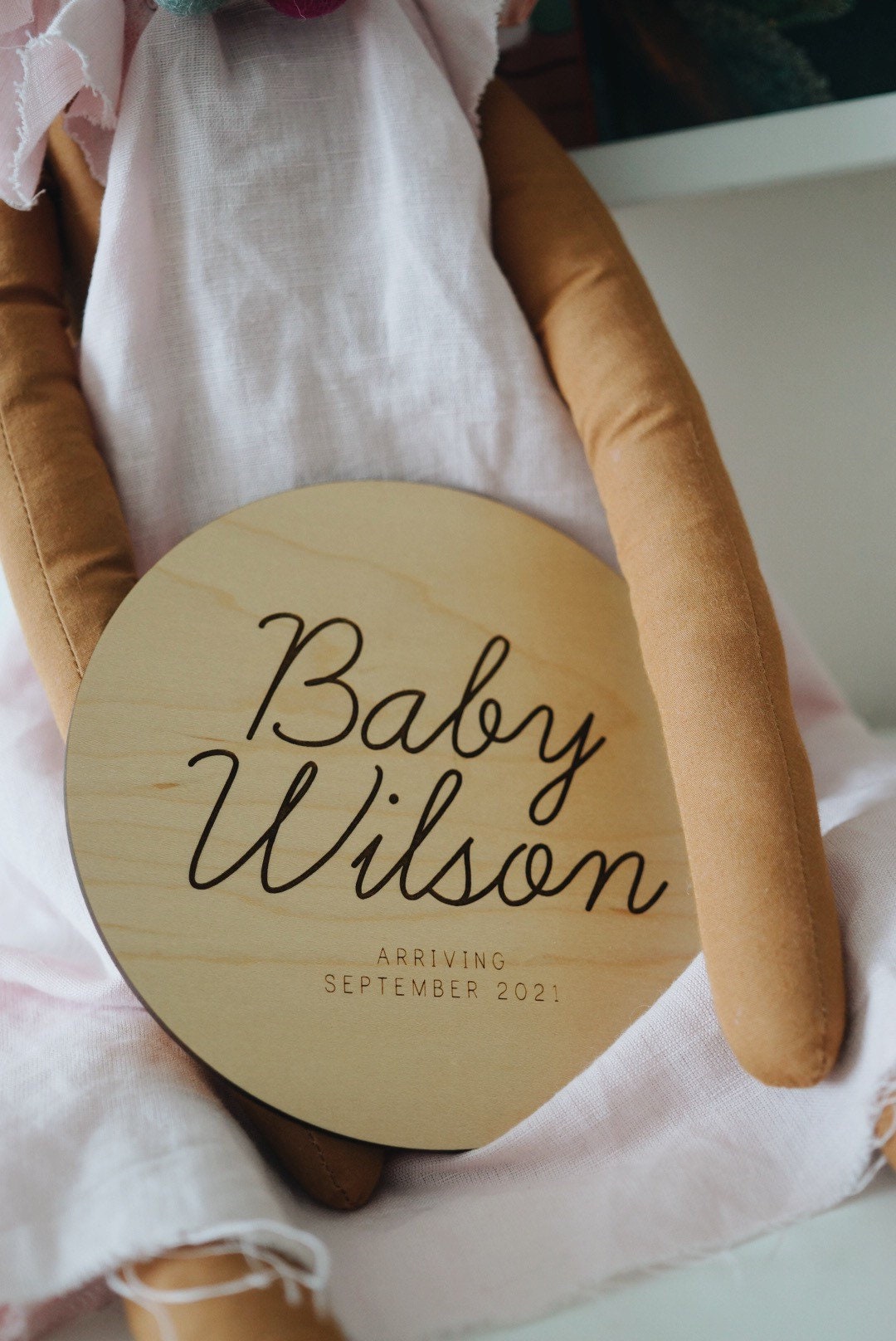 Pregnancy Announcement Due Date Sign Baby Coming Soon Baby - Etsy