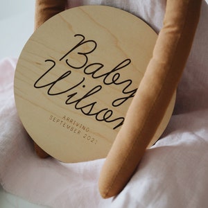 Pregnancy Announcement, Due Date Sign, Baby Coming Soon, Baby ...