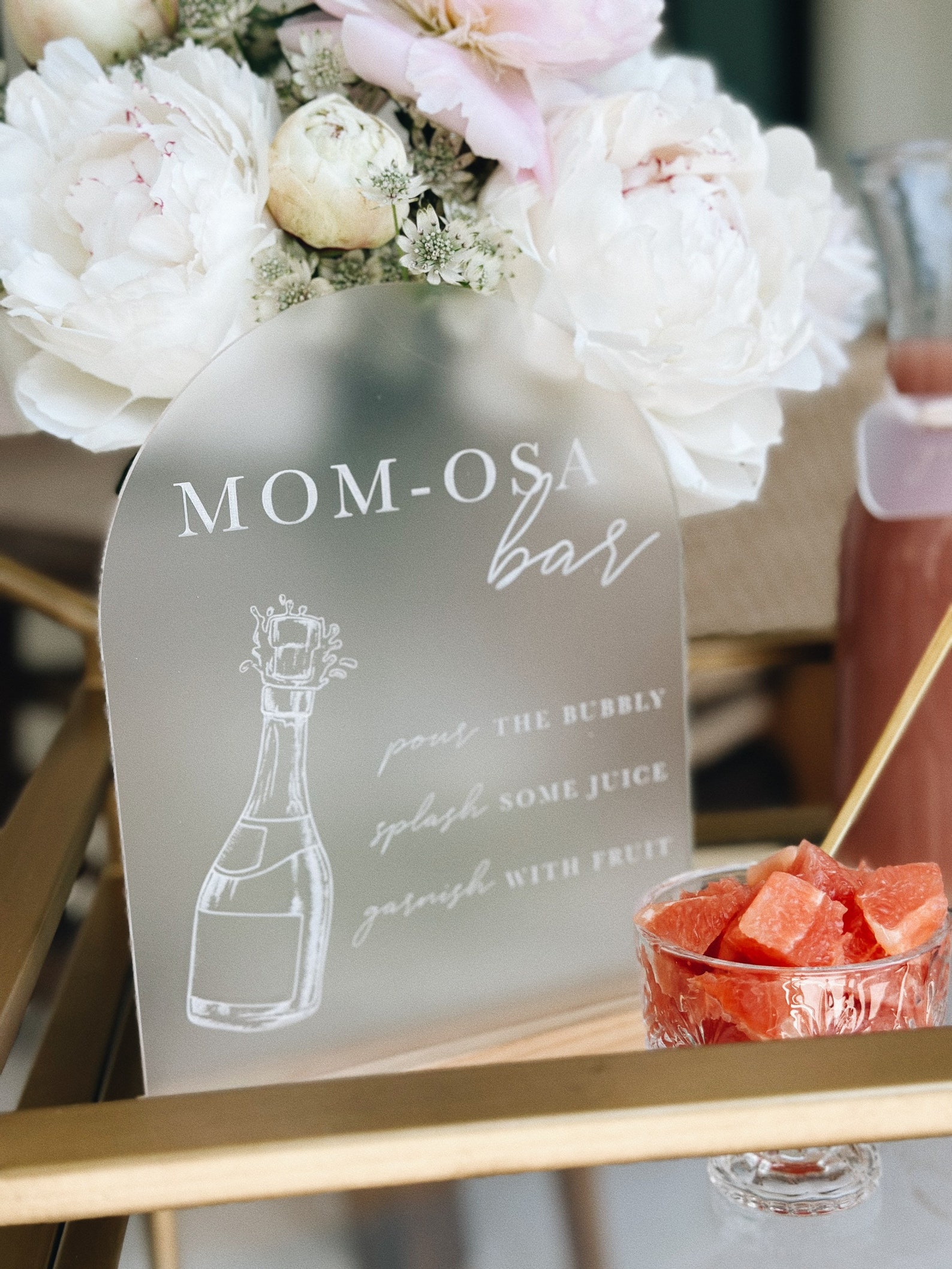 Acrylic Momosa Bar Sign,mimosa Bar Signage, Juice Labels, Refreshment ...