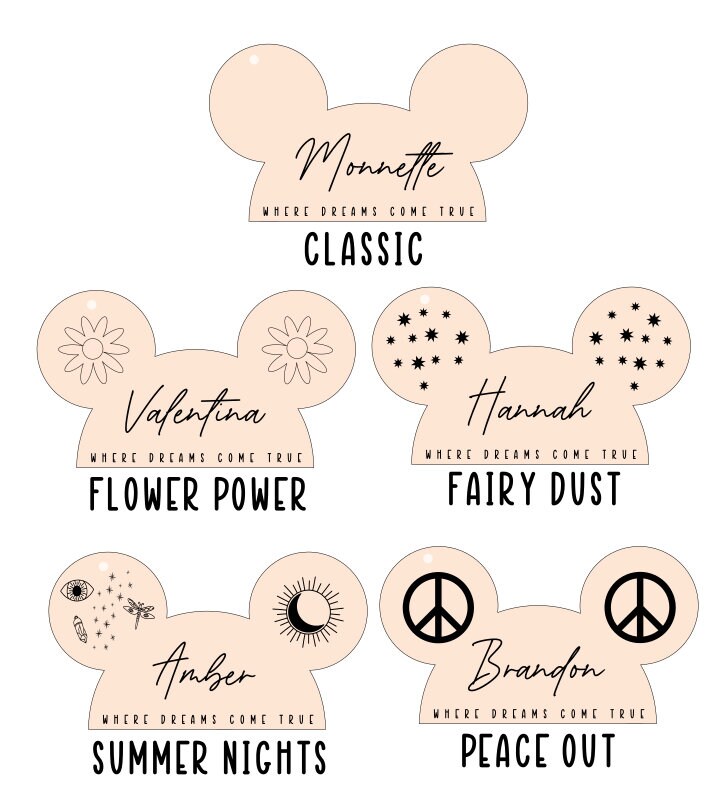 Personalized Mickey Name Tag 50th Anniversary Mouse Ears | Etsy